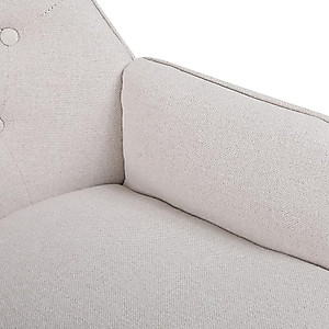 ATGHYURT Upholstered Reading Chair Armchair Velvet Sherpa Accent Chair, Comfy Lounge Chair Recliner Chair Fabric Recliner Chair Side Chair for Living Room Bedroom Office Dressing Room