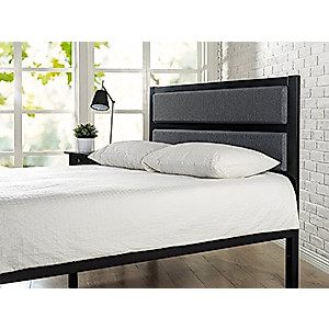Zinus Jessica Modern Studio Upholstered Metal Headboard, King