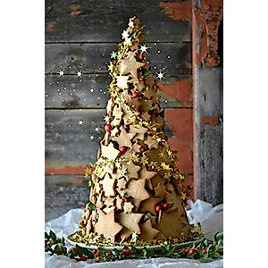 Antallcky Star Cookie Cutter Set-5 pcs Stainless Steel Five-pointed Star Biscuit Molds Fondant Cake Cookie Cutter Set Pastry Mold-for 3d Christmas Tree/Linzer Cookies