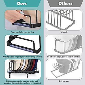 Hat Organizer,Metal Baseball Cap Hat Rack For Wall, Baseball Cap Display And Storage Rack Hat Rack， Tabletop Hat Racks For Baseball Caps For Bedroom, Closet, Dresser, Entrance (Black-2Pack)