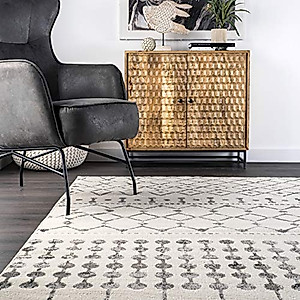 nuLOOM Zola Geometric Moroccan Area Rug, 5' x 8', Grey