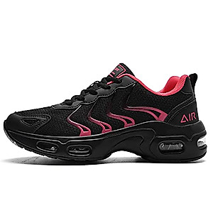 M MAGPER Womens Air Athletic Running Shoes Breathable Walking Tennis Sneakers for Gym Sports Rosered US 6.5