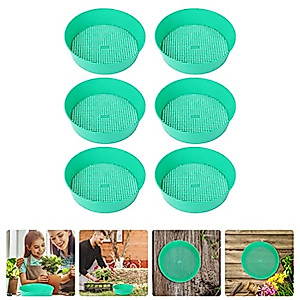 Happyyami Hand Tools Bonsai Tools 6pcs Soil Sieve Set Garden Riddle Sieve Mesh Garden Mini Metal Stackable Sifting Pan Soil Sand Sieve Gardening Tools for Garden 20. 5X20. 5CM Hand Tools Mesh Strainer