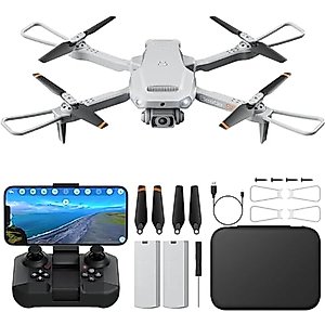 Drone with Camera for Adults - ROVPRO Dual Camera S60 RC Quadcopter with APP Control - Obstacle Avoidance, Waypoint Fly, Altitude Hold, Roll Mode, Headless Mode, 2 Batteries