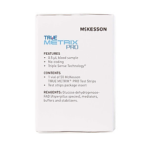 McKesson TRUE METRIX Professional Monitoring Blood Glucose Test Stripes, 50 Strips, 3 Packs, 150 Total