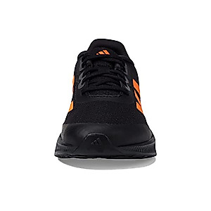 adidas® Kids Run Falcon 3.0 Running Shoes for Little Kids and Big Kids – Textile Design – Lace-Up Closure Black/Screaming Orange/Solar Gold 3.5 Big Kid M