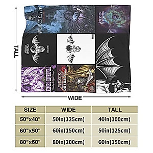 Heavy Metal Avenged Music Sevenfold Blanket Throw, Ultra-Soft Fleece Flannel Blanket Lightweight Throw Blankets for Couch Sofa Living Room for Kids Adults 80"X60"