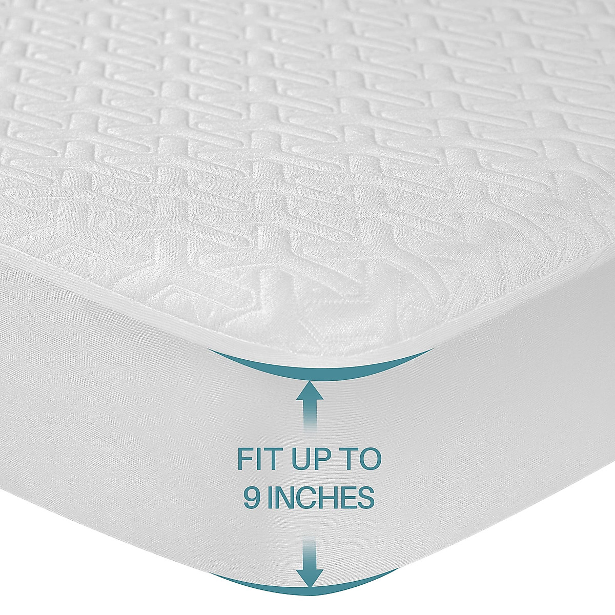 Oubonun Waterproof Crib Mattress Cover (Set of 2) - 52x28 White Crib Mattress Protector - Soft Fitted Baby Crib Mattress Pad with 9-inch Pocket - Bamboo Fiber Toddler Mattress Pad