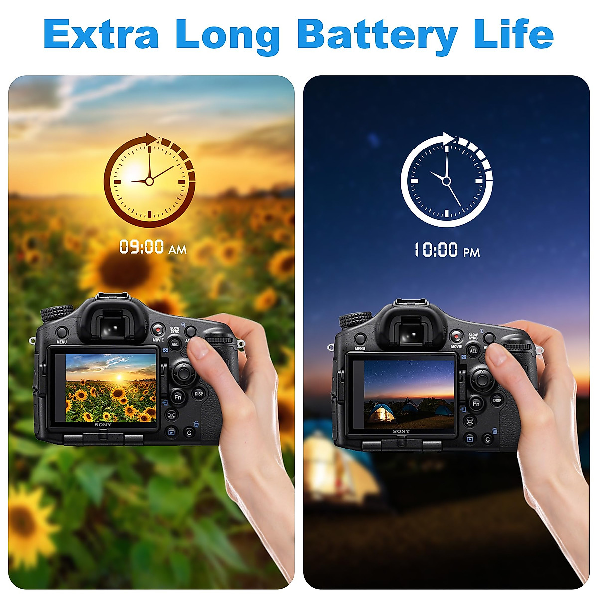 2 x 8800mAh Rechargeable NP-F970 Batteries and Charger, NP-F970 Battery Replacement for Camorder/Video Camera/ Handycams/Monitor/Light Ring, Dual NPF Battery Charger for NP-F970/770/570, FM50/70/90