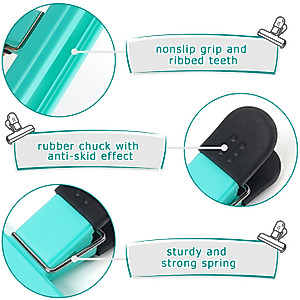 6 Pack Large Chip Bag Clips Assorted Color Food Bag Clips Plastic Heavy Duty Seal Grip, 6 x 3.5 Inch