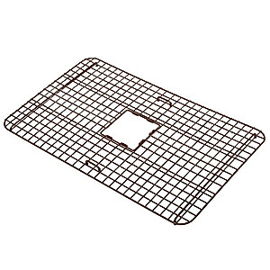 Sinkology K614-B66 Lange Farmhouse/Apron-Front 32 in. Single Bowl Grid, Strainer Drain, and Care Kitchen Sink Kit, 32 inch, Antique Copper