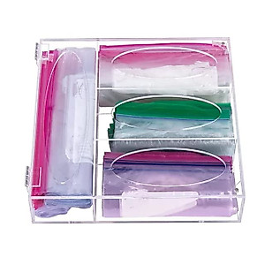 ABTIFFANY Ziplock Bag Storage Organizer, (ABT-1), 11.8x11.8x3