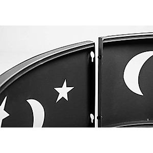 Hanie Design BFP-210B Stars & Moons Fire Ring, Black