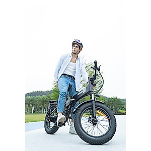 Folding Ebikes for Adults Full Suspension 1000W Motor 48V 14AH Removable Battery 20" x 4.0 Fat Tire E-Bikes Shimano 7-Speed 28MPH 50 Miles Folding Electric Bike bicicleta electrica para adultos