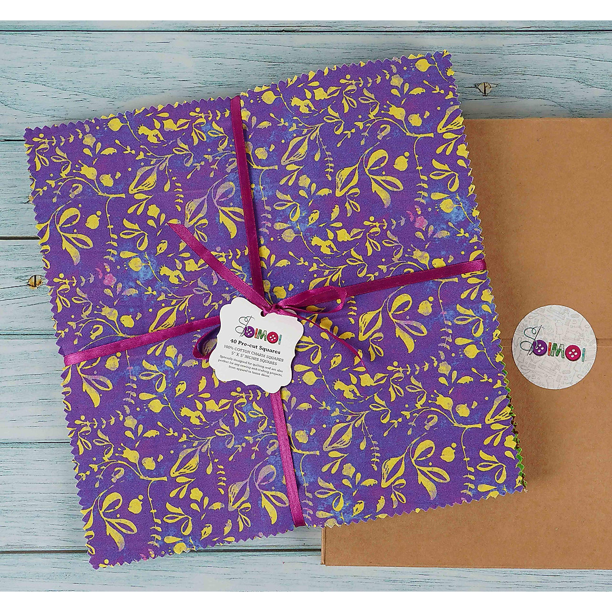 Soimoi Batik Print Precut 5-inch Cotton Fabric Quilting Squares Charm Pack DIY Patchwork Sewing Craft