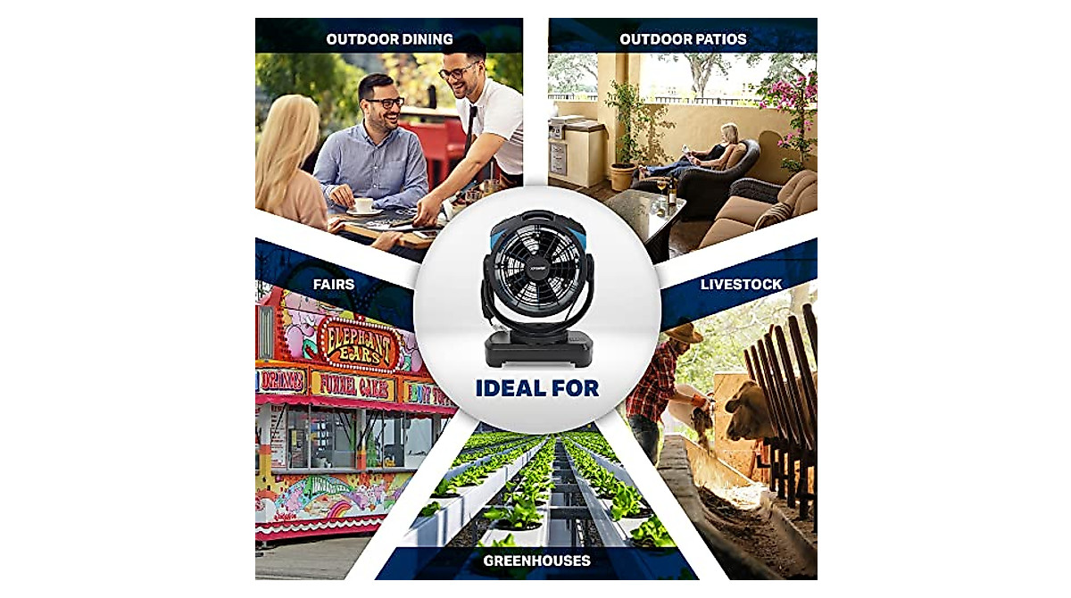 XPOWER FM-88W Misting Fan - Powerful & Portable Cooling