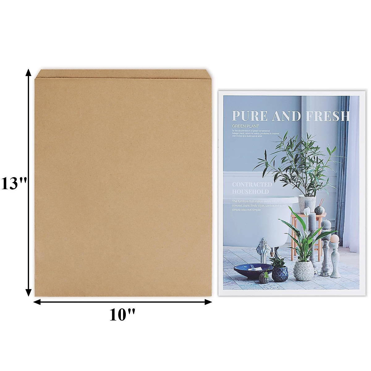 BagDream 10x13 Flat Paper Bags 100Pack Kraft Brown Paper bags for Prints, Craft, Cards, Small Business, Package, Wrapping, Gift Bags