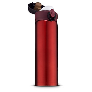 Kids Stainless Steel Thermos Water Bottle Keeps Drinks Hot & Cold All Day Large 12oz. Capacity,Easy Button Pop Lid for Toddler Double Wall insulated Leakproof Technology by Smile My Baby