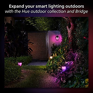Philips Hue Econic Down Outdoor Smart Wall Light, Black - E26 White and Color Ambiance LED Color-Changing Bulb - 1 Pack - Requires Hue Bridge - Control with Hue App and Voice - Weatherproof