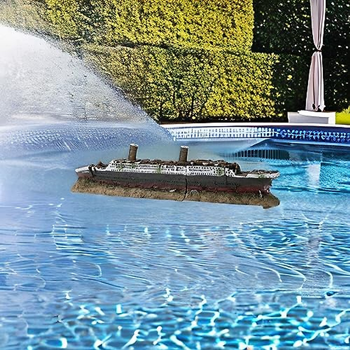 Aquarium Wreck Ornaments, Resin Material Wreck Sailing Boat Sunk Ship Fish Tank Decor Ship Decorations