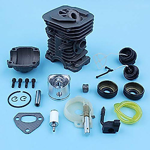 Laliva tools - 40mm Cylinder Piston Kit For Husqvarna 141 142 137 136 Chainsaw WT Engine Pan Oil Seal Pump Fuel Line Filter Muffler Gasket