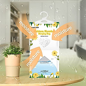 CANAGER Moisture Absorber -12 Pack,Fresh Scent Hanging Humidity Bag,Home,Car, and Closet Dehumidifiers(12.5OZ).