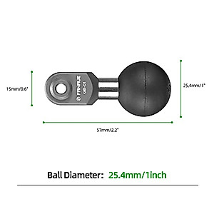FANAUE GB-01 Action Camera Universal Ball Adapter Interface 1" Ball Assembly,Compatible with GOPRO Hero 9/10/11 and Other Brands of Action Cameras