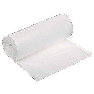 AmazonCommercial 45 Gallon Trash Bags 40" x 48" - 16 Micron Clear High Density Commercial Garbage Bags - 250 Count