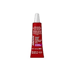 Loctite 222 Threadlocker for Automotive: High-Temp, Low-Strength, Anaerobic | Purple, 6mL Tube (PN: 38653-555339)