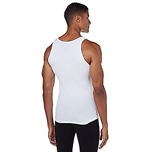 Hanes Men's 5-Pack ComfortBlend Tank with FreshIQ, White, Large