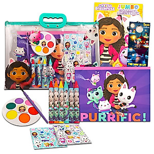 DREAMWORKS GABBY'S DOLLHOUSE Gabby's Dollhouse Ultimate Coloring and Activity Kit - Bundle Coloring Book, Stickers, Paint, Activities, and More Art Set for Kids, Girls