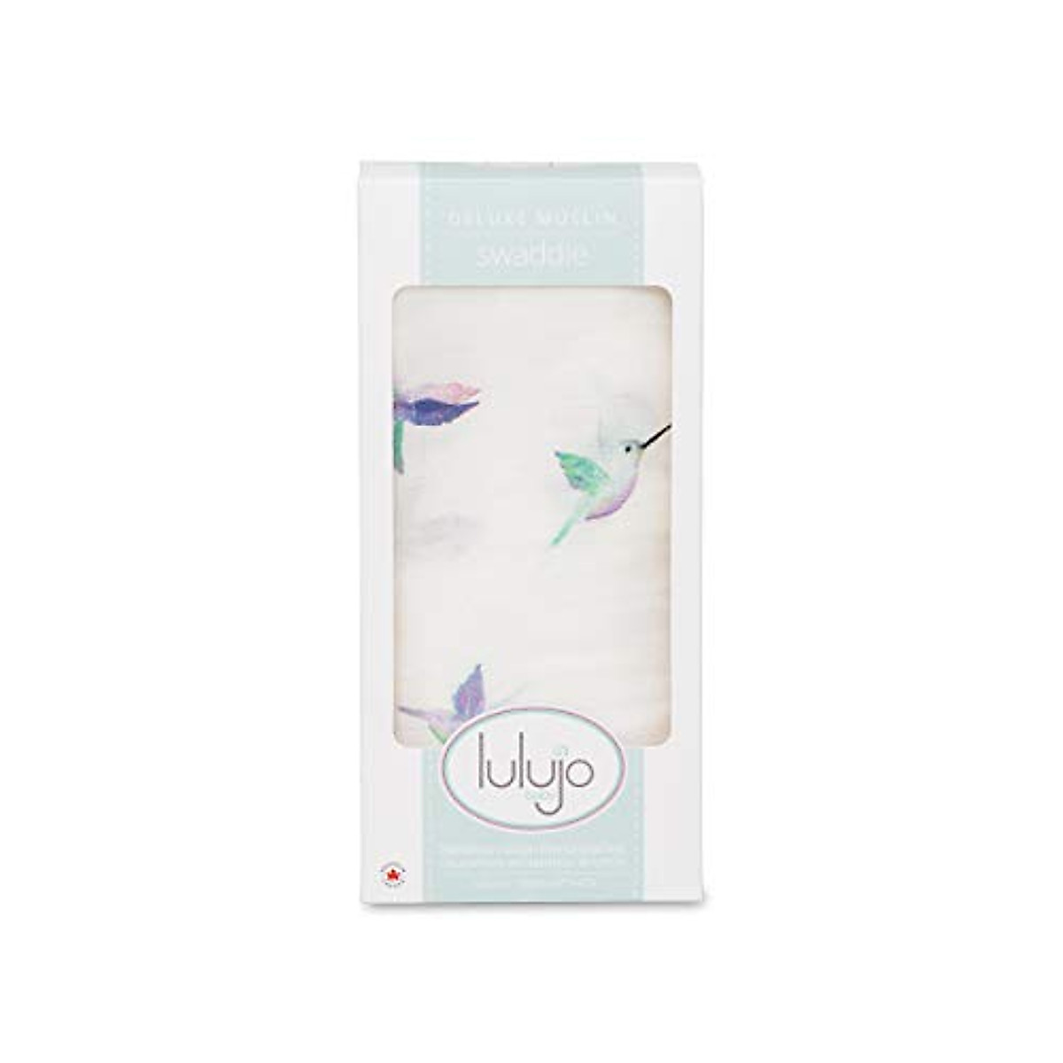 lulujo Baby Swaddle Blanket| Unisex Softest Bamboo Viscose Muslin Swaddle Blanket| Neutral Receiving Blanket for Girls & Boys 47in x 47in Hummingbird