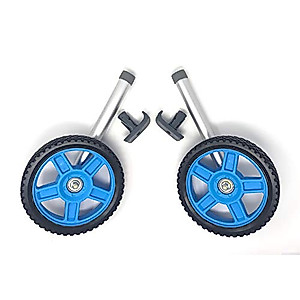 Top Glides 8" Off-Road Walker Wheel Kits with Free Flexfit Universal Ski Glides (Blue)