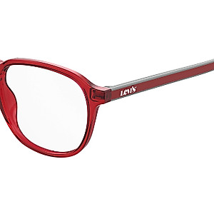 Levi's Women's LV 1024 Round Prescription Eyeglass Frames, Blue/Demo Lens, 50mm, 20mm