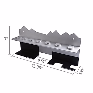 Wall Mount Holder Compatible with Dyson Airwrap Styler, Compatible with Dyson Curling Dryer, Metal Storage Stand Rack Compatible with Dyson Airwrap Styler Hair Curling Iron Wand Barrels for Home Bathroom, Silver