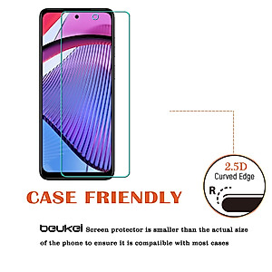beukei (3 Pack) Compatible for Motorola Moto G Power 5G (2023) [NOT fit for 2020-2022 Version] Screen Protector Tempered Glass, Touch Sensitive,Case Friendly, 9H Hardness