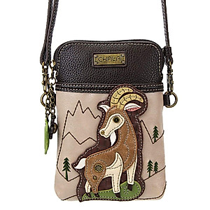 Chala Handbags Goat Cellphone Crossbody Handbag - Goat Lover Farmer