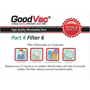 GOODVAC Replacement Filter for Oreck Airinstinct 75, 100, 100, 150, 200 HEPA Air Purifier