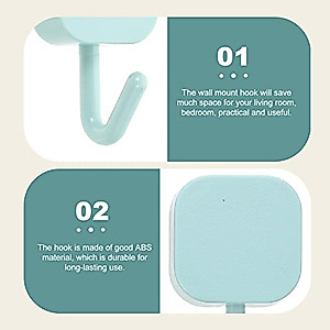 Homoyoyo 60pcs Sticky Key Holder Hooks Entryway Coat Xcm Self Hangers Heavy Office for Nail Hanging Hallway Utility Multipurpose Towel Square Bags Coats Bathroom Hat on No Drilling Wall