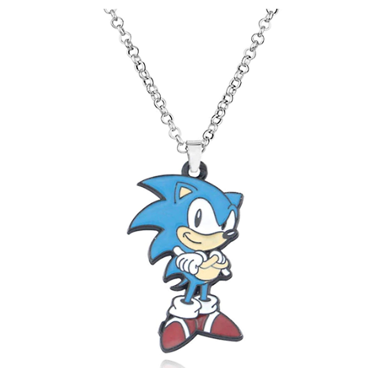 EC Trading Sonic Hedgehog Standing Cartoon Pendant Necklace