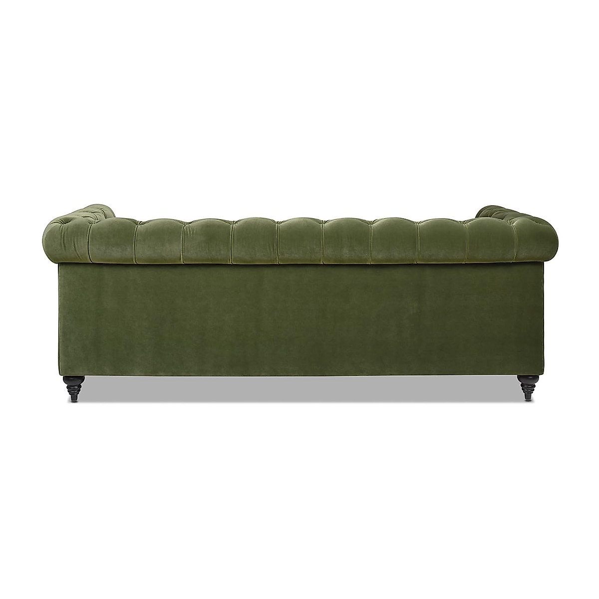 Jennifer Taylor Home Alto 88" Tufted Chesterfield Sofa, Olive Green Performance Velvet