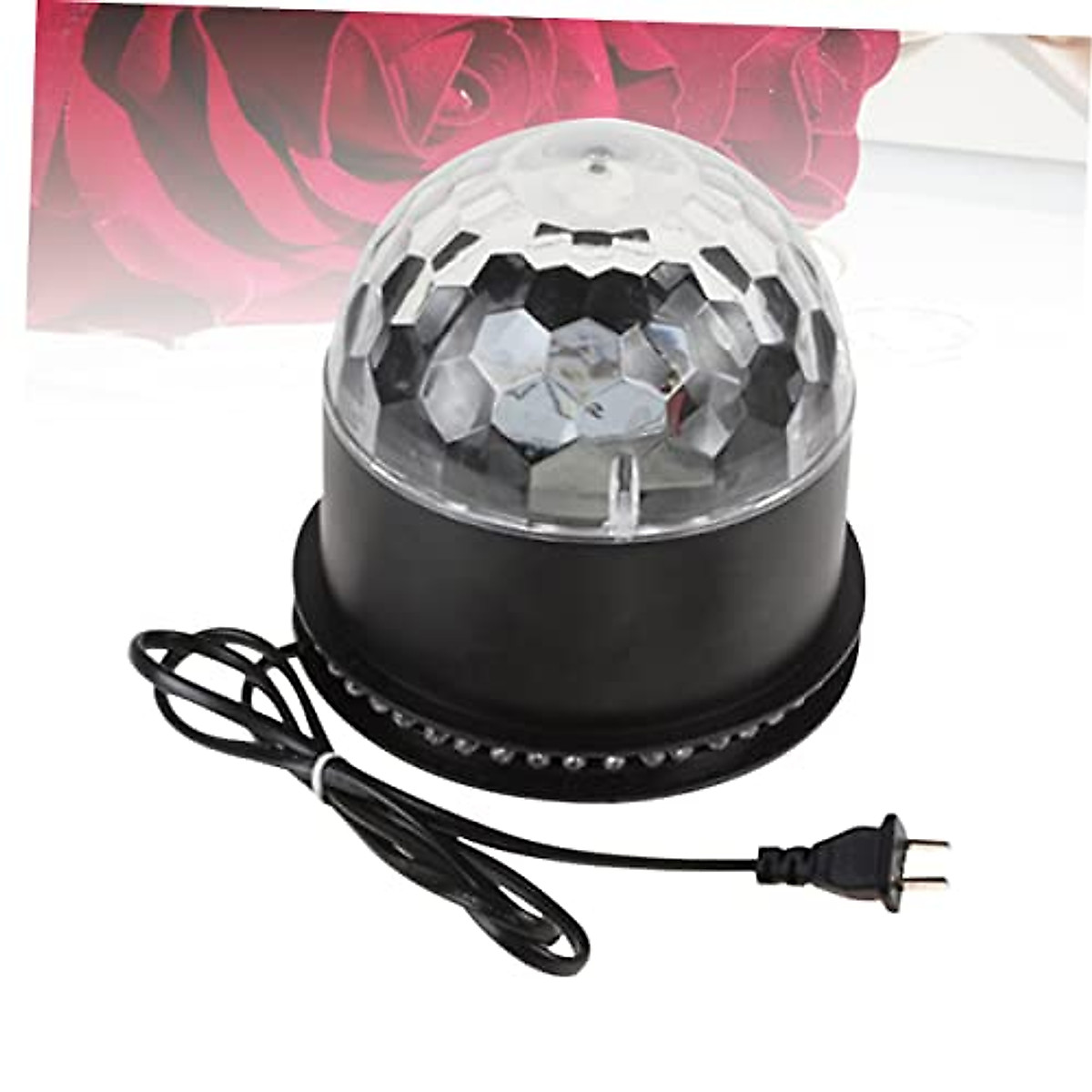 CIYODO 1pc Voice Night LED Colorful Shape Control Plug Ball Black Mini Crystal Light Lamp Projection US