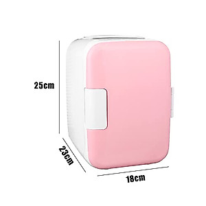 YAARN Small Fridge for Bedroom Cold Car Fridge Cooler Freezer Portable Pink Portable Mini Home Refrigerator