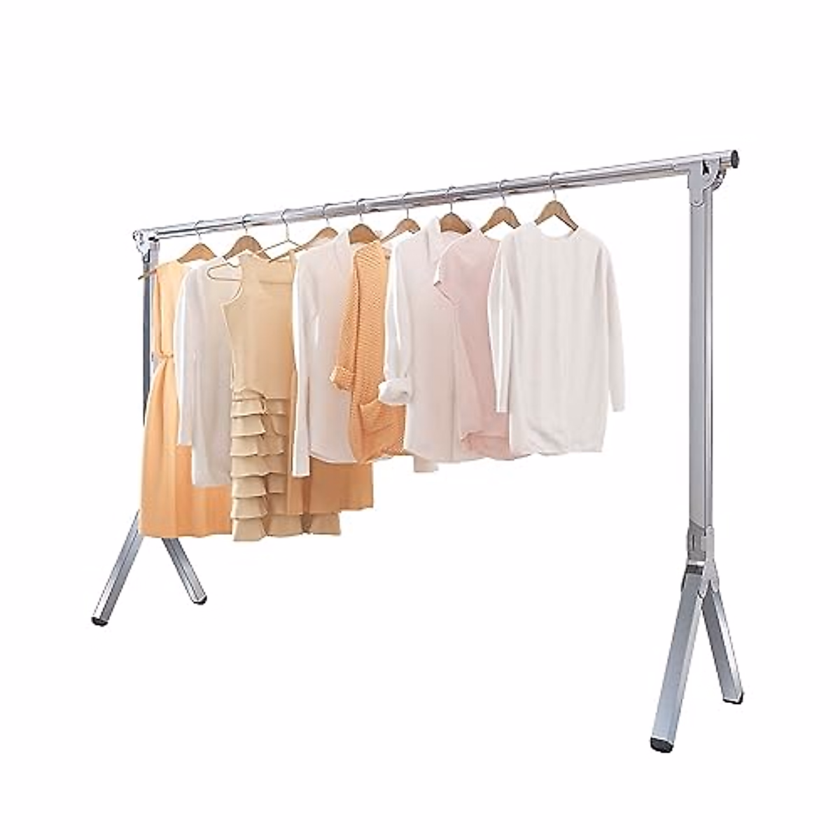 Vikaqi Clothes Drying Rack 79 Inches Folding Indoor, Drying Rack Clothing Collapsible, Foldable Laundry Drying Rack, Clothes Rack Drying, Retractable RV Clothesline, 20 Hooks 12 Clips