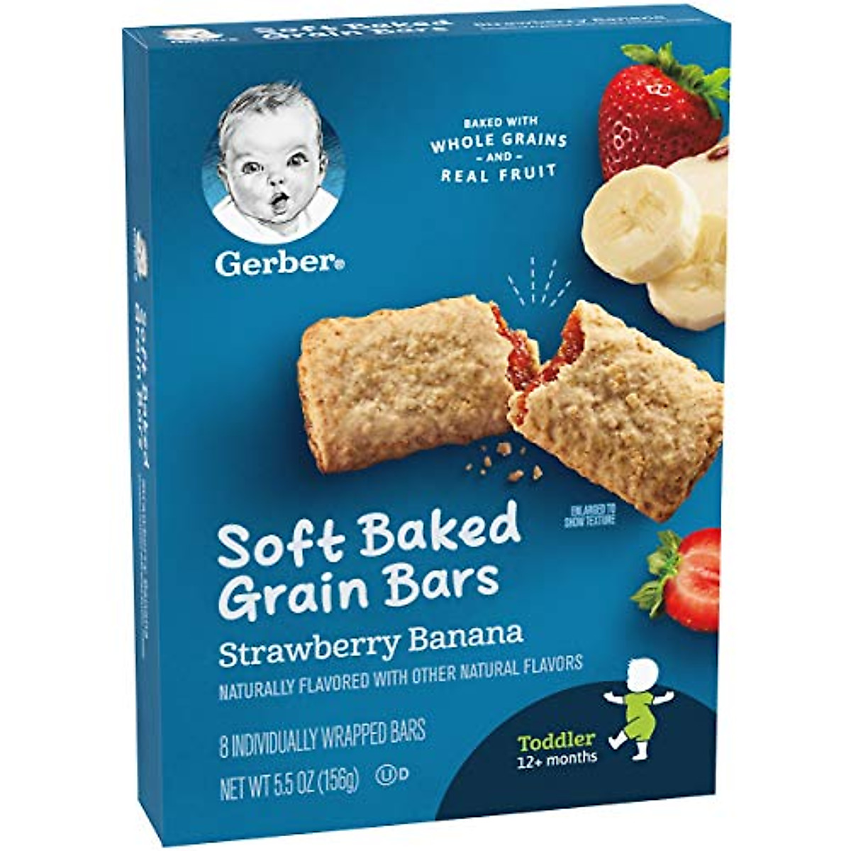 Gerber Graduates Cereal Bars STRAWBERRY BANANA - 5.5oz. (Pack of 4)
