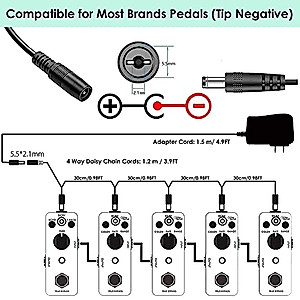 JOYO JF-10 Dynamic Compressor Bundle with DC 9V Pedal Power Supply (800mA -1A) AC Adapter