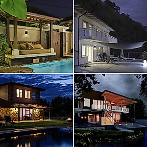 illumishin Modern Outdoor Wall Light,LED Wall Mount Sconces Lamp Exterior Light Fixture with Glass Shade 3000K Outside Waterproof Square Wall Lamp Warm Lantern for House Patio Garden Garage