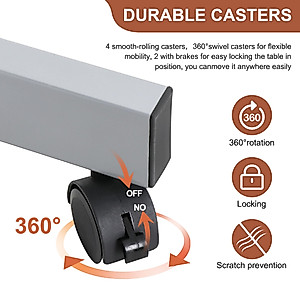 Nova Microdermabrasion Glass Top Drafting Table with Storage, Adjustable Drawing Desk Rolling Art Craft Station Writing Work Table with Drawers & Wheels