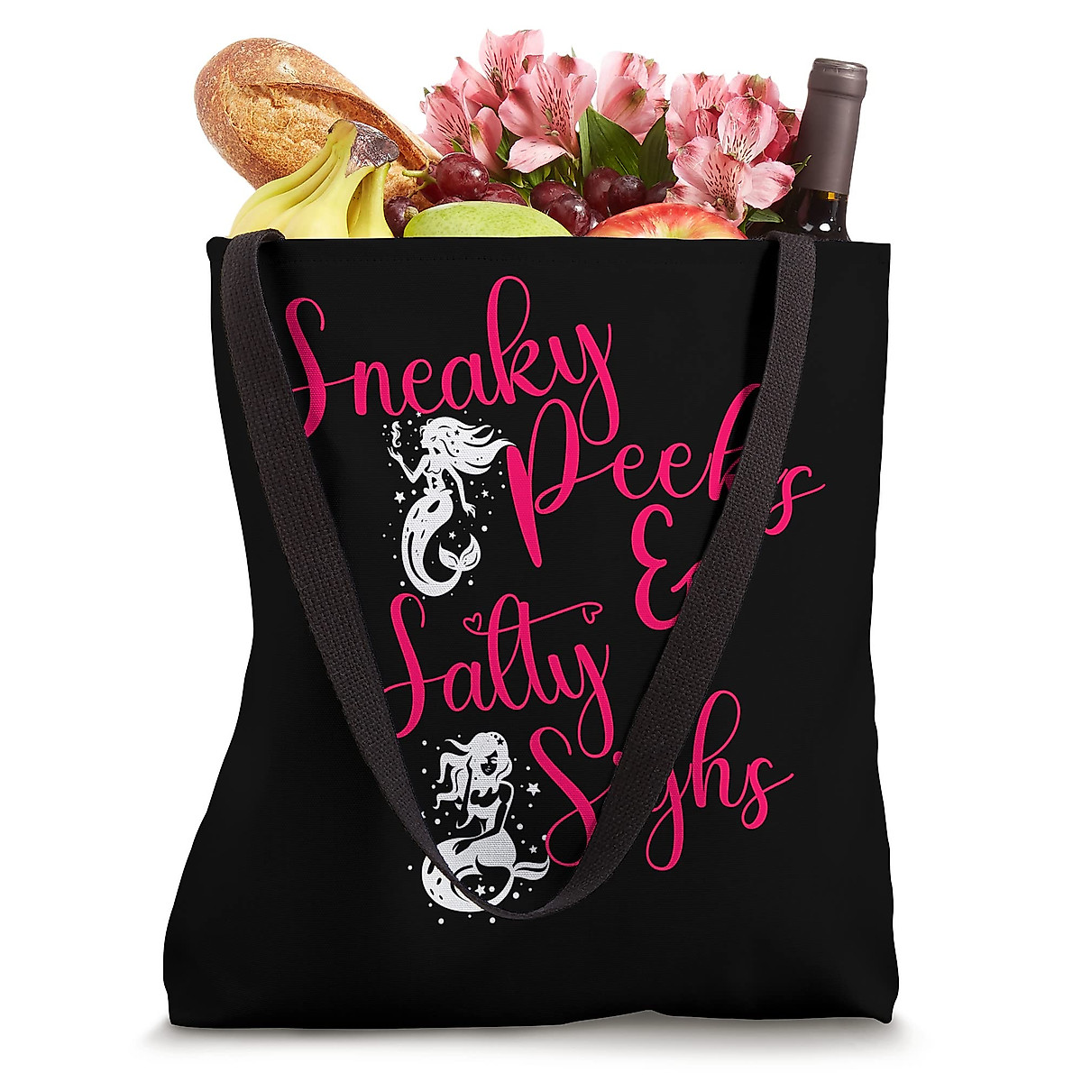 Sneaky Peeks & Salty Sighs Summery Beach Tote Bag