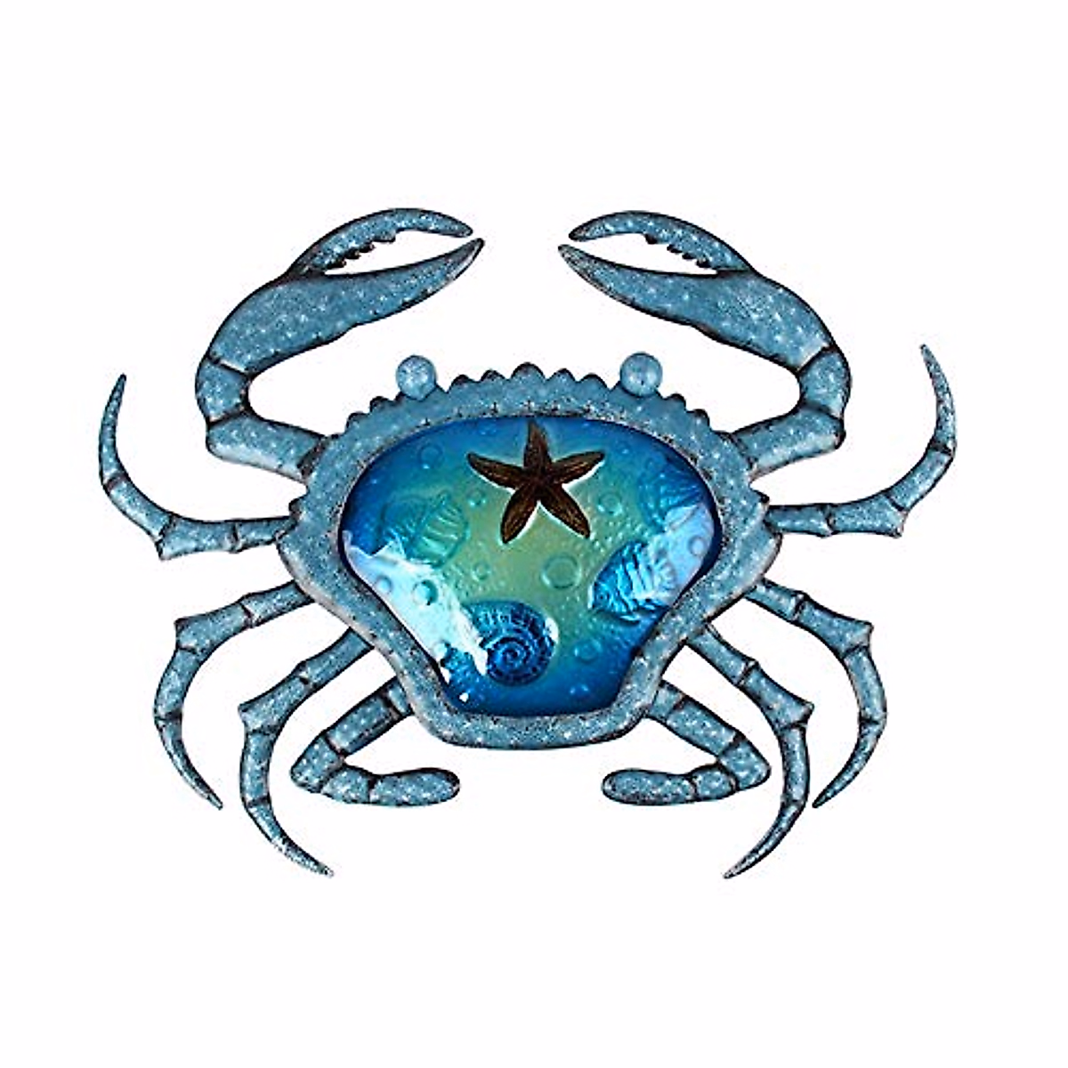 LIFFY Metal Crab Wall Art Decor Ocean Wall Hanging Coastal Wall Sculptures Beach Theme Wall Decoration for Indoor Outdoor Bathroom Bedroom Living Room Garden Pool Patio